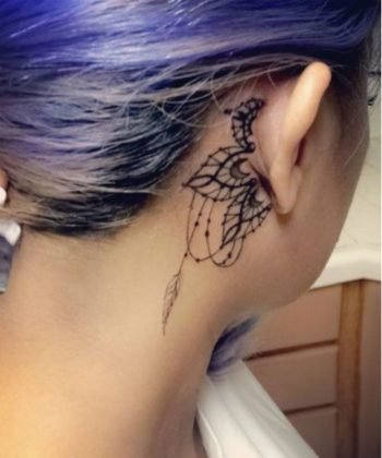 dragon-behind-the-ear-tattoo | girlterestmag